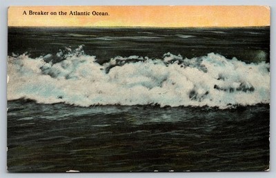 A Breaker Atlantic Ocean Beachside Art Vintage Unused Postcard U31 | eBay