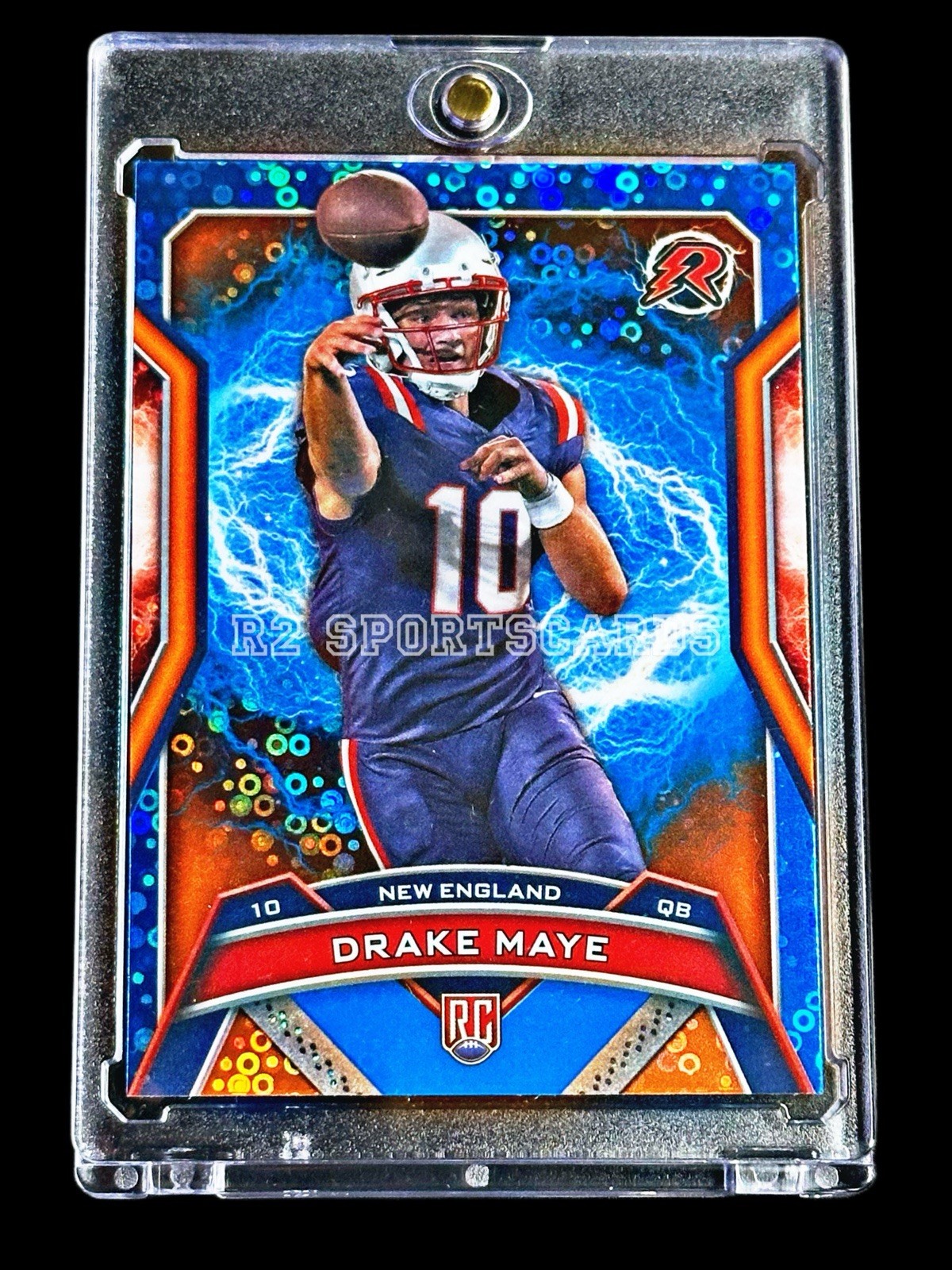 DRAKE MAYE ROOKIE SSP BLUE ORANGE HOLO REFRACTOR TOPPS - New England ...