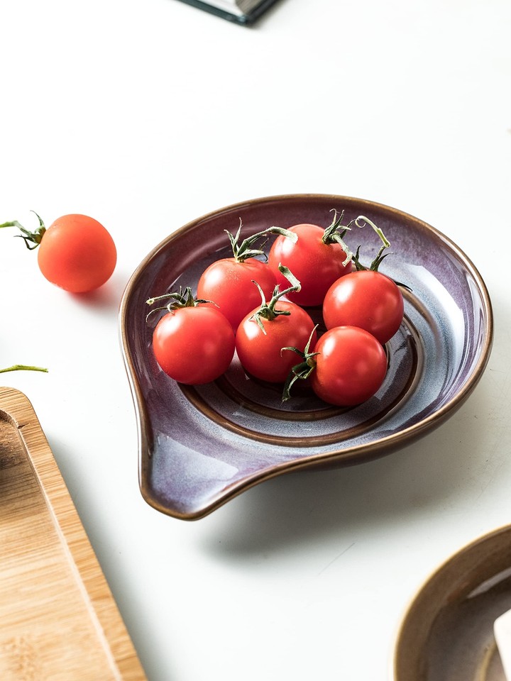 Spoon Rest Ceramic Spoon Spoon Holder With Deep Drip Tray Spoon Holder ...