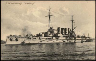 Germany WWI Kriegsmarine Navy Ship SMS Oldenburg PC 75588 | eBay