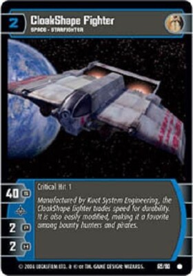 STAR WARS TCG PHANTOM MENACE CLOAKSHAPE FIGHTER 65/90 FOIL GEM MINT | eBay