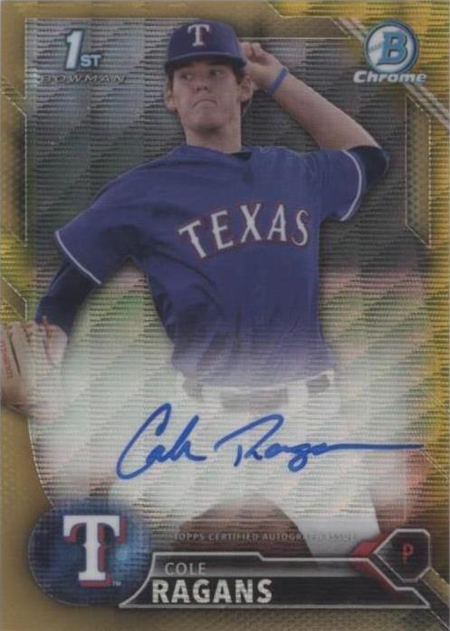 2016 Bowman Draft - Chrome Draft Pick Autographs Cole Ragans #CDA-CRA ...