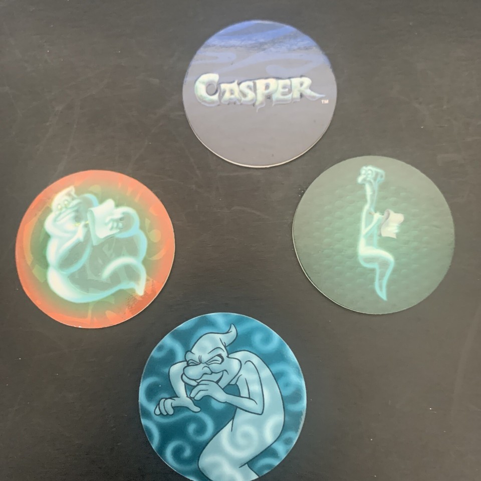 Lot of 4 Pogs Casper from 1995 Pogs Milk Caps Vintage | eBay