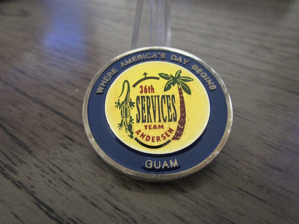 USAF 36th Services Team Andersen AFB Guam Challenge Coin #770S | eBay