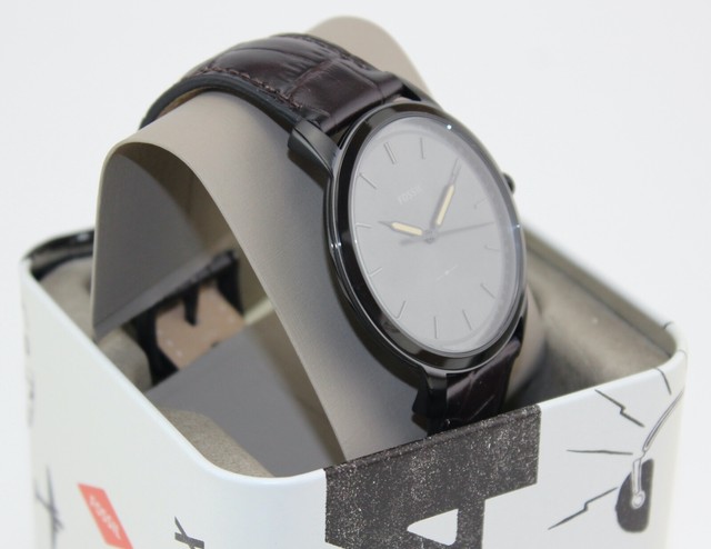 Fossil The Minimalist Three-hand 44mm Brown Leather Men Casual Watch ...