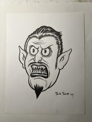 Cartoony Devil Vamp Cuphead Pop Surrealism Original Art drawing By ...