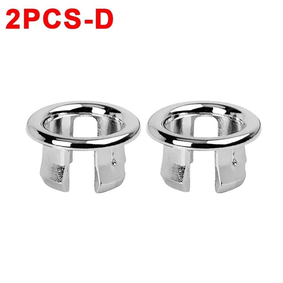1/2/4Pcs Bathroom Basin Sink Overflow Ring Chrome Hole Cover Cap ...