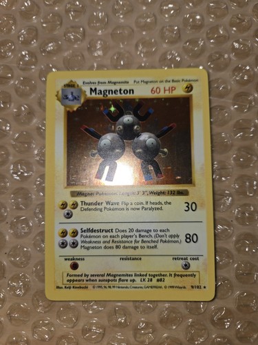 Pokemon TCG - Magneton 9/102 Rare Holo - Base Set Shadowless | eBay