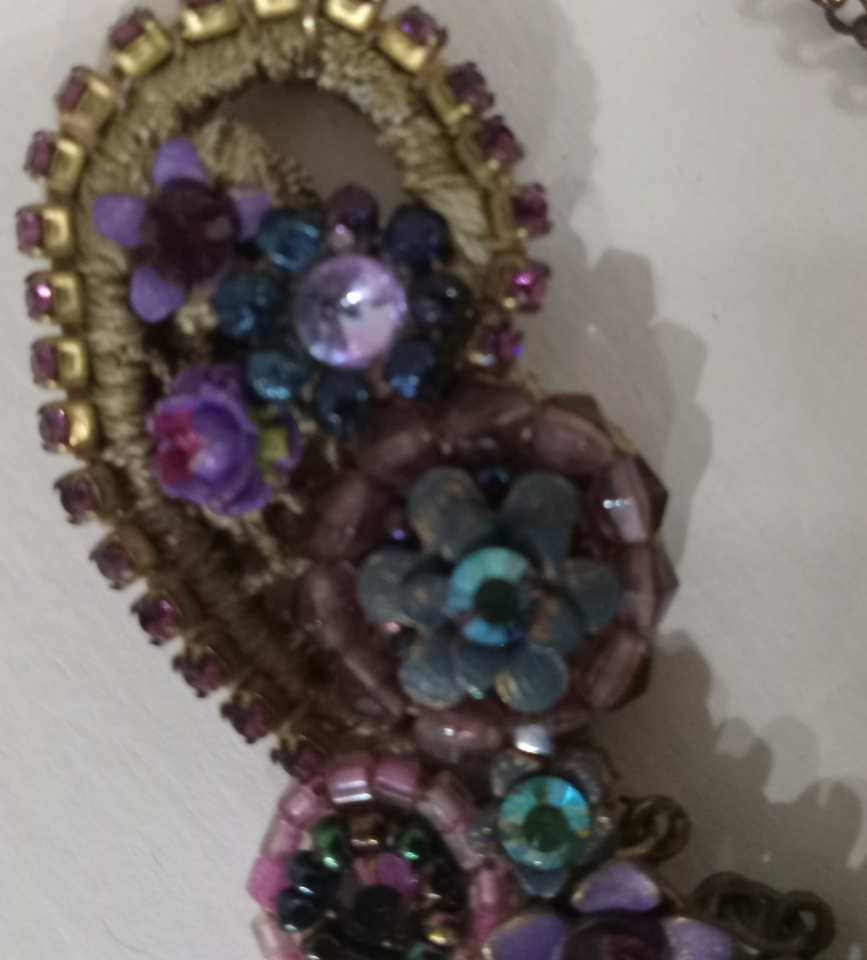 MICHAL NEGRIN - COSTUME JEWELRY NECKLACE - 22" LONG - SWAROVSKI ...