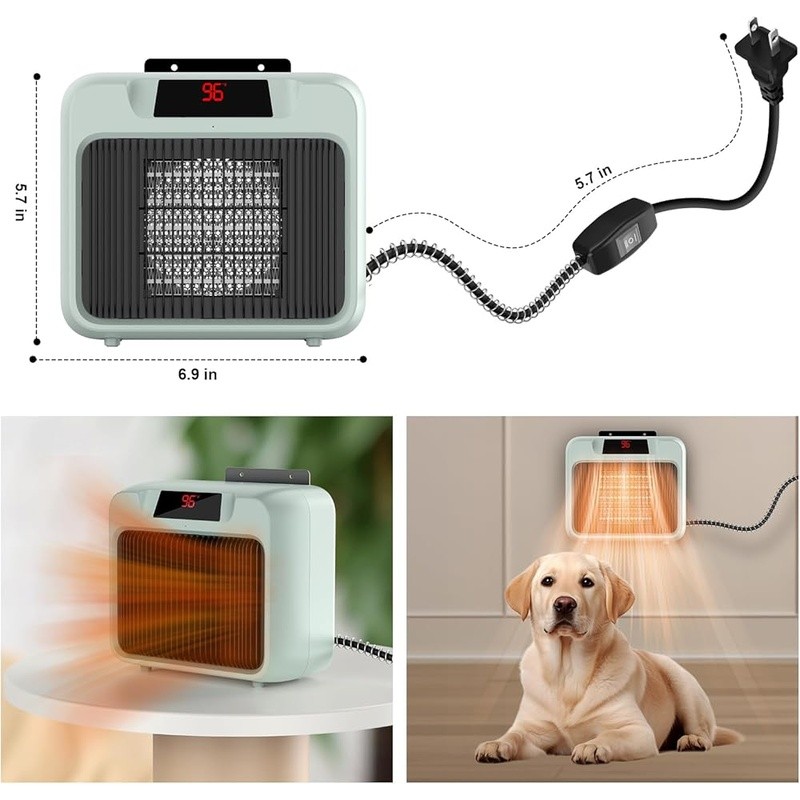 Outdoor Pet Heater Adjustable 300W 600W Safe Design Fast Heating Dog ...