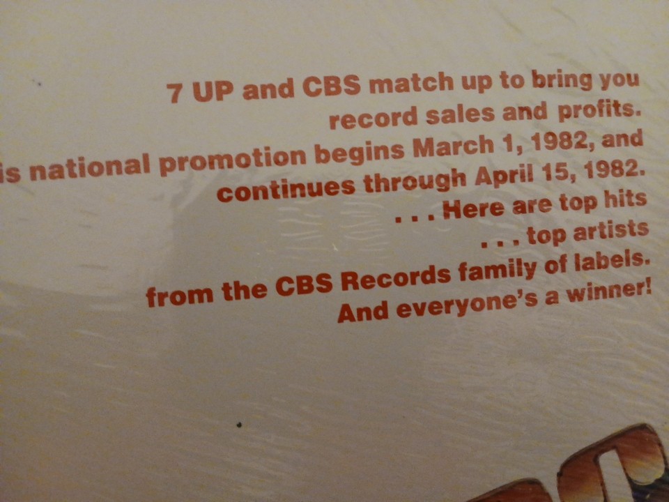 7-Up CBS Vinyl Record Album 1982 $1,000,000 Music Match Up Rock 80s ...