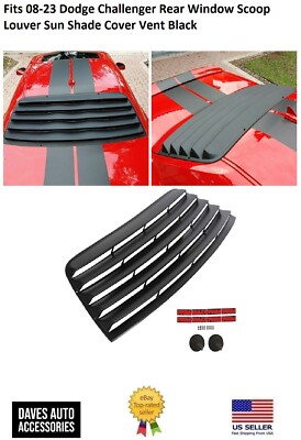 Fits 08-23 Dodge Challenger Rear Window Scoop Louver Sun Shade Cover ...