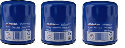 Set of 3 Genuine GM Engine Oil Filter ACDelco Pro PF64 PF64F 12696048 ...
