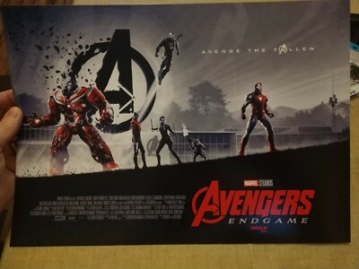 AVENGERS ENDGAME "Avenge the Fallen" AMC IMAX MINI POSTER 11"x15.5" NEW ...