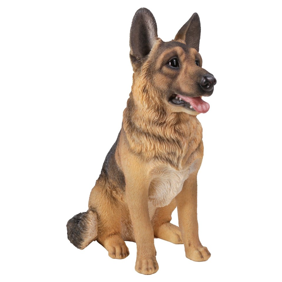 German Shepherd Dog Statue Realistic Memorabilia Garden Decoration Yard ...