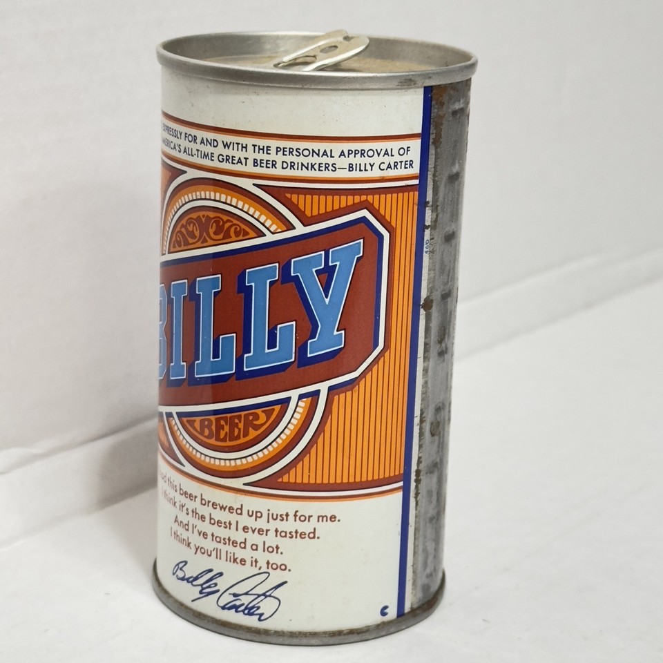 Vintage Billy Carter Beer 12oz Straight Steel Can Cold Spring Brewing ...