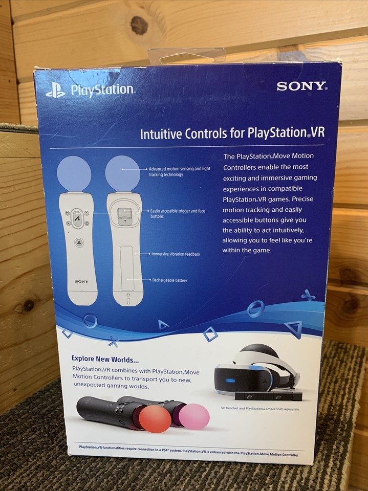 NEW PlayStation Move Motion Controllers Two Pack Sony PS4 and PS VR ...