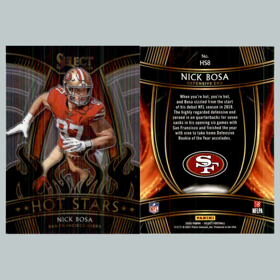 Nick Bosa Lot 6 Football Cards 2020 Panini NFL Select Hot Stars 6087 ...