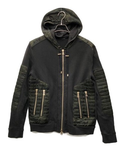 Balmain Zip Hoodie Men’s Cotton Casual Jacket Black | eBay