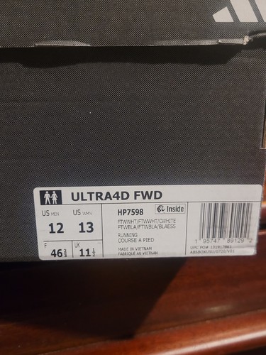 Size 12 - adidas Ultra 4DFWD Triple White for sale online | eBay