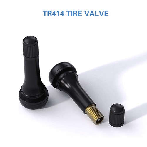 100pcs Black Tire Valve Stems TR414 Rubber Snap-in Tubeless Valve Stem ...
