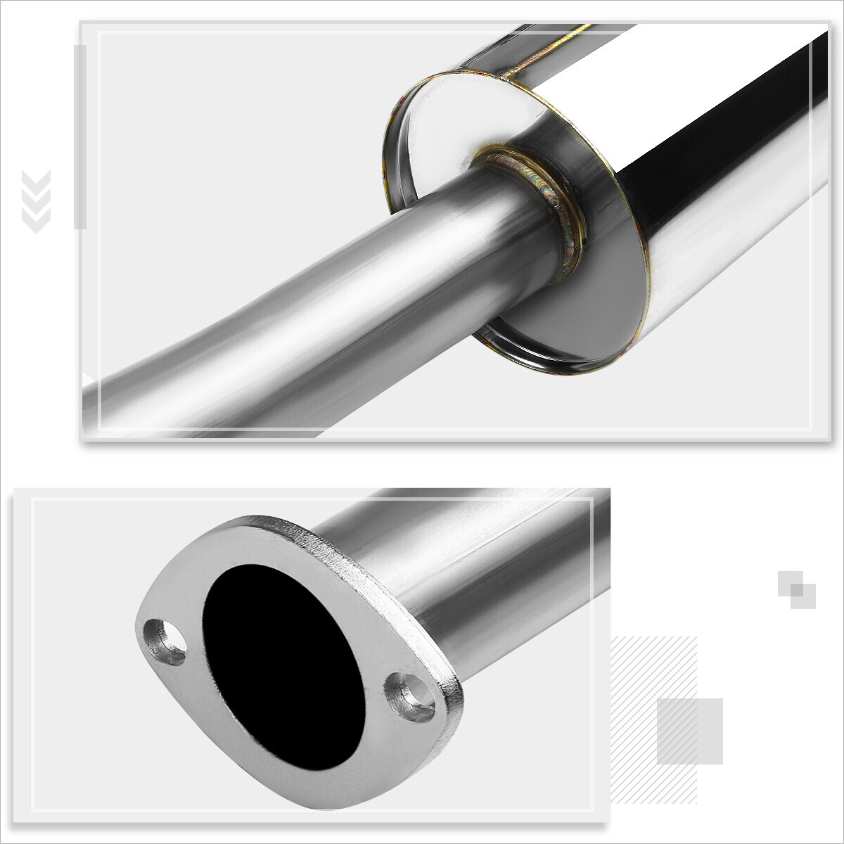 For 92-96 Honda Prelude H22/23 F23A1 4" Tip Muffler Stainless Catback ...