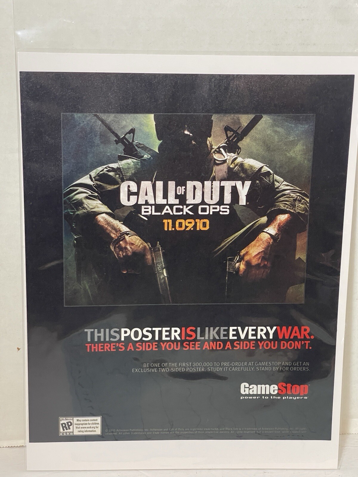 Call Of Duty Black Ops Release video game print ad wall art Ephemera | eBay