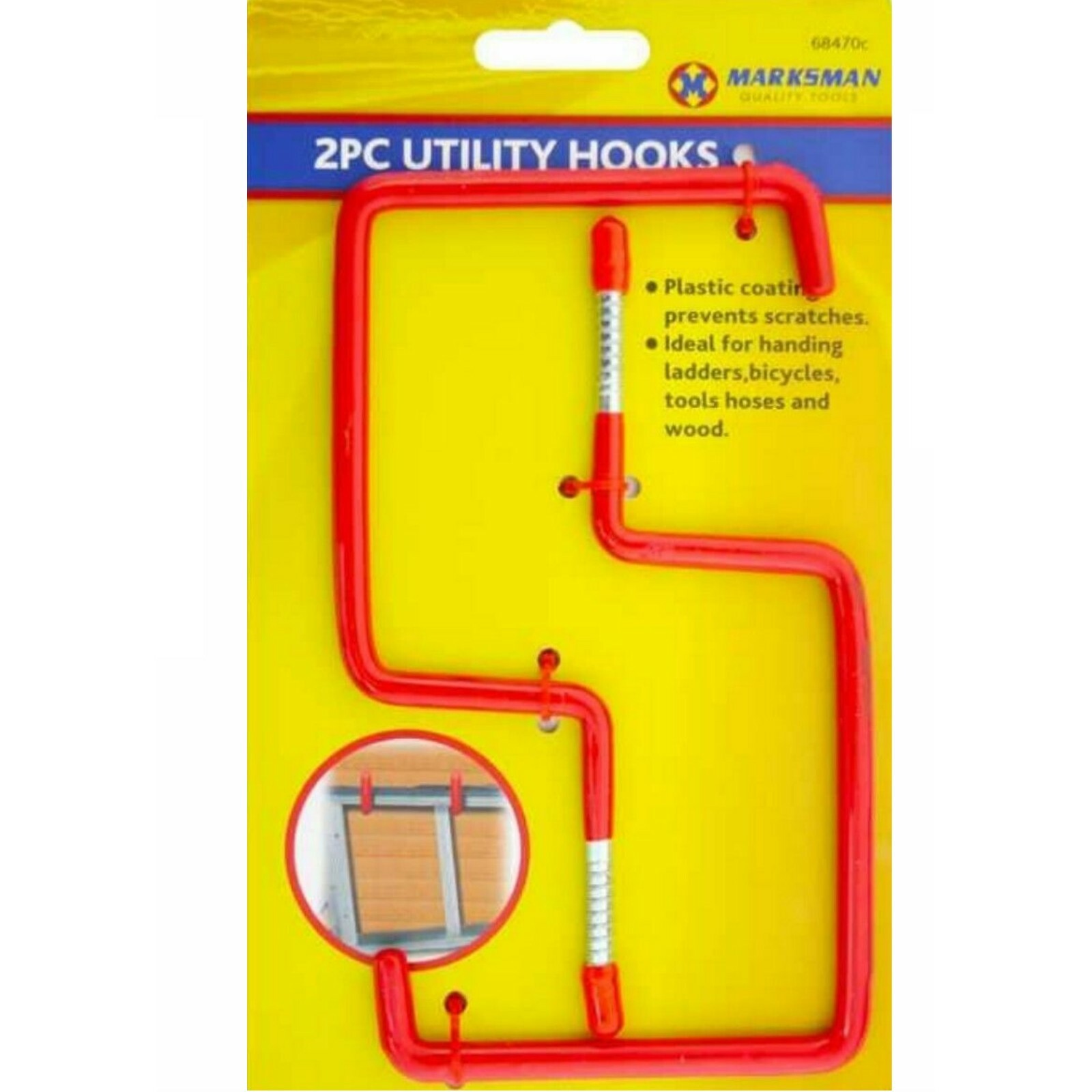 2PC SCREW IN LARGE STORAGE HOOKS SHED GARGE CEILING WALL MOUNTING ...