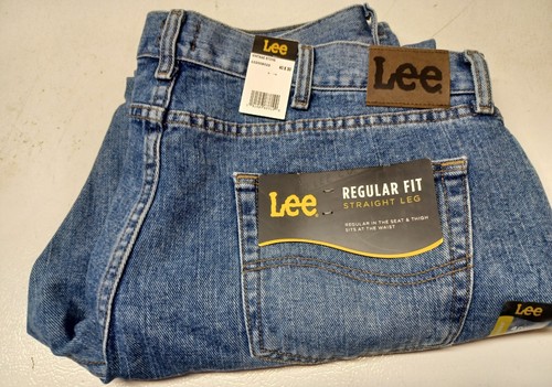 Lee Men's Heavyweight Vintage Stone Denim Regular Fit Straight Leg ...