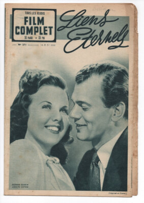 FILM COMPLET N° 271 Deanna DURBIN Joseph COTTEN Gus SCHILLING Charles ...