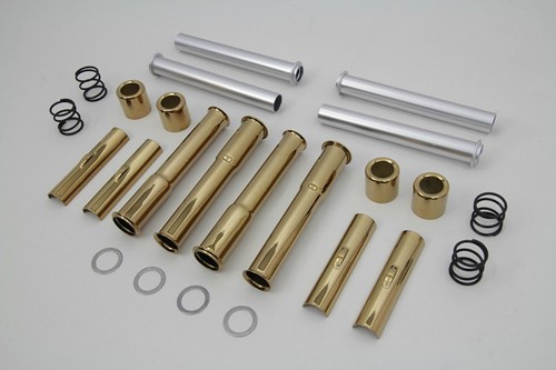 BRASS & TITANIUM PUSHROD COVER TUBE KIT HARLEY SHOVELHEAD FL FX FLT FXD ...