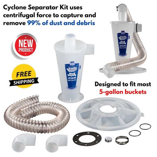 Dust Collection Removal Cyclone Separator for Wet/Dry Shop VAC Miter ...