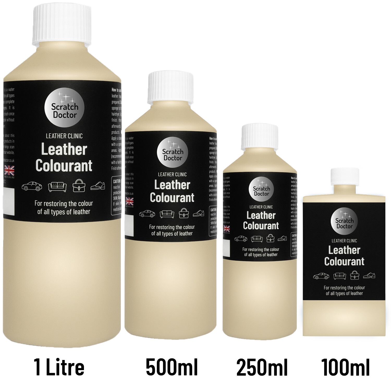 Leather Colourant For Repair & Recolour Dye Stain Pigment Paint Colour ...