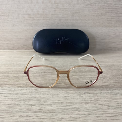 Ray-Ban RB7152 Round Optic Eyeglasses Ombre Pink/Gold | eBay