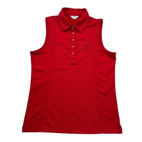 Callaway Polo Shirt Womens Medium M Red Golf Sleeveless Tank Top ...