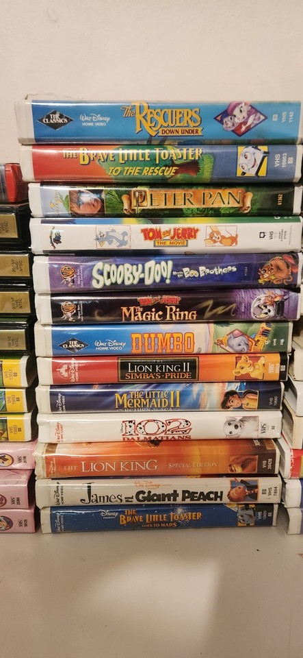 Lot Of 50 Walt Disney WB Universal VHS Clamshell Movies Rare Instant ...