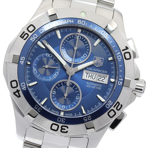 TAG HEUER Aqua racer CAF2012 Chronograph Day date Automatic Men's Watch ...