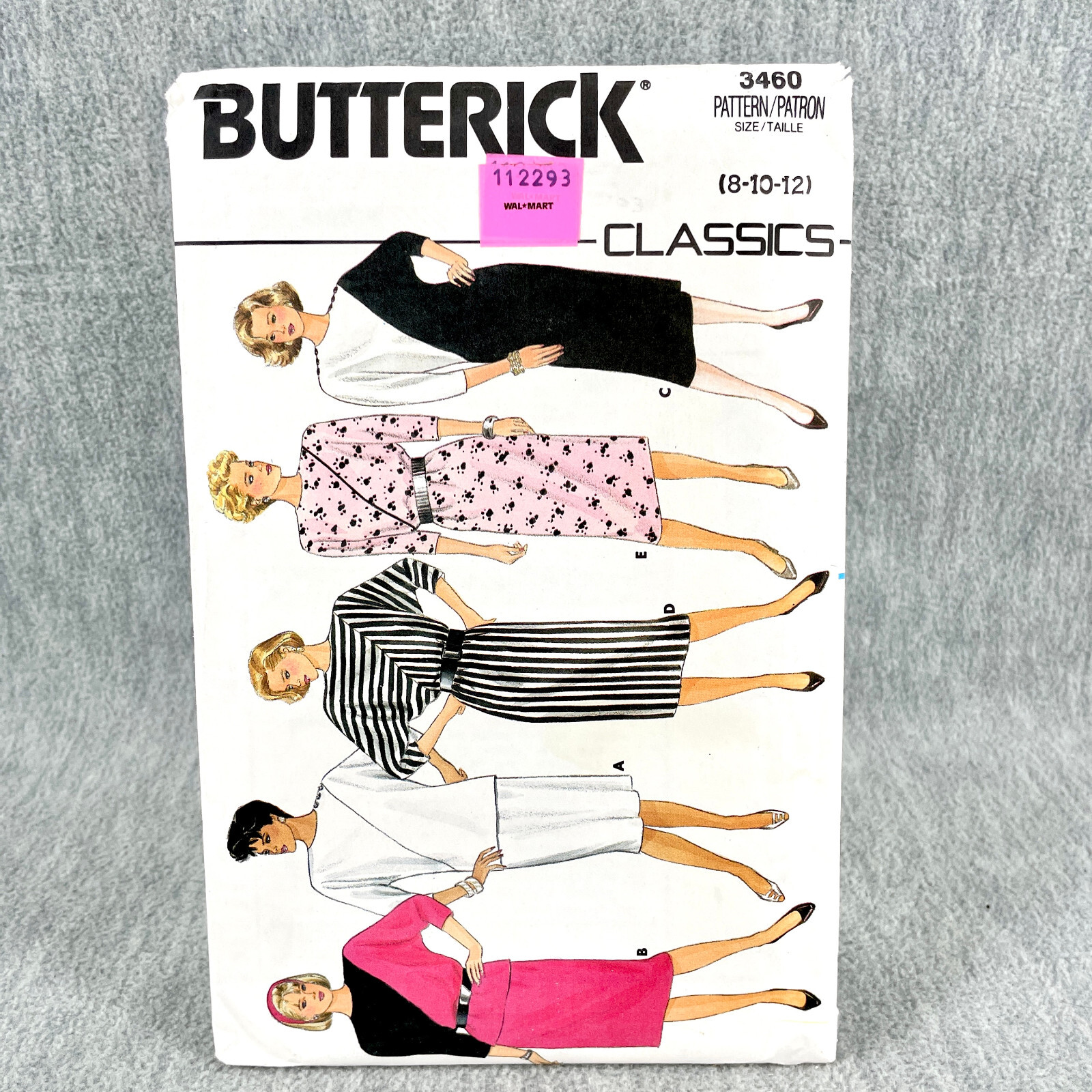 Butterick 3460 Dress Top and Skirt Boxy Fit Misses Size 8 12 Sewing ...