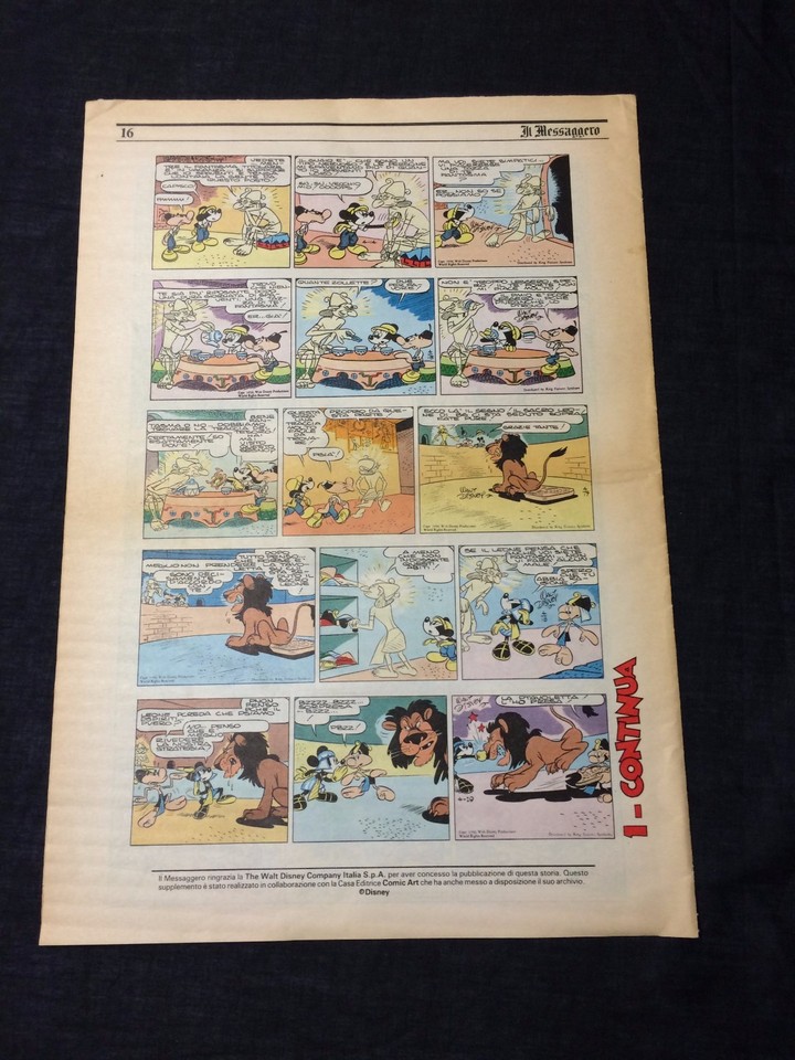 Mickey Mouse Eta Beta Disney Topolino Comic Italian Il Messaggero ...