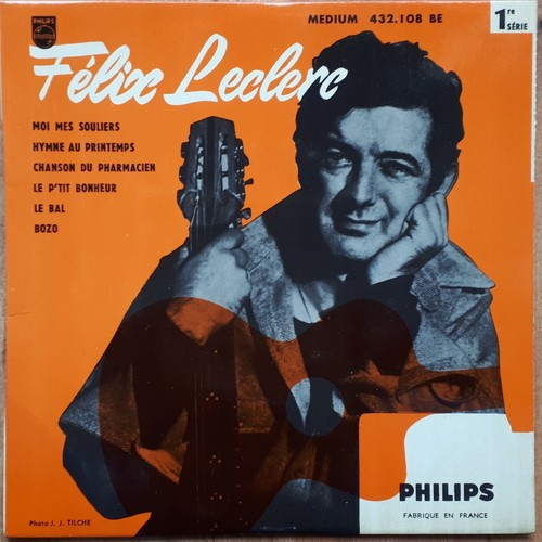 FELIX LECLERC Moi mes souliers 1er 45T EP BIEM PHILIPS 432.108 VINYLE ...