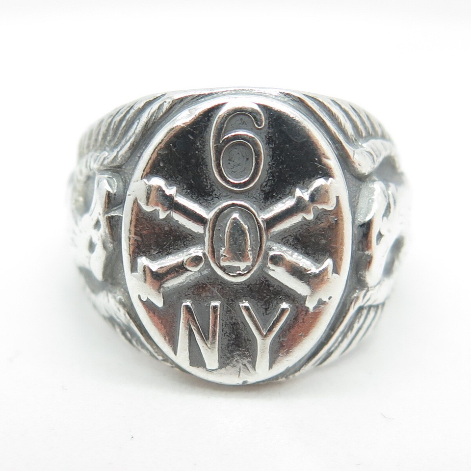 925 Sterling Silver Antique WWII US Army Recruiting Command Ring Size 7 ...
