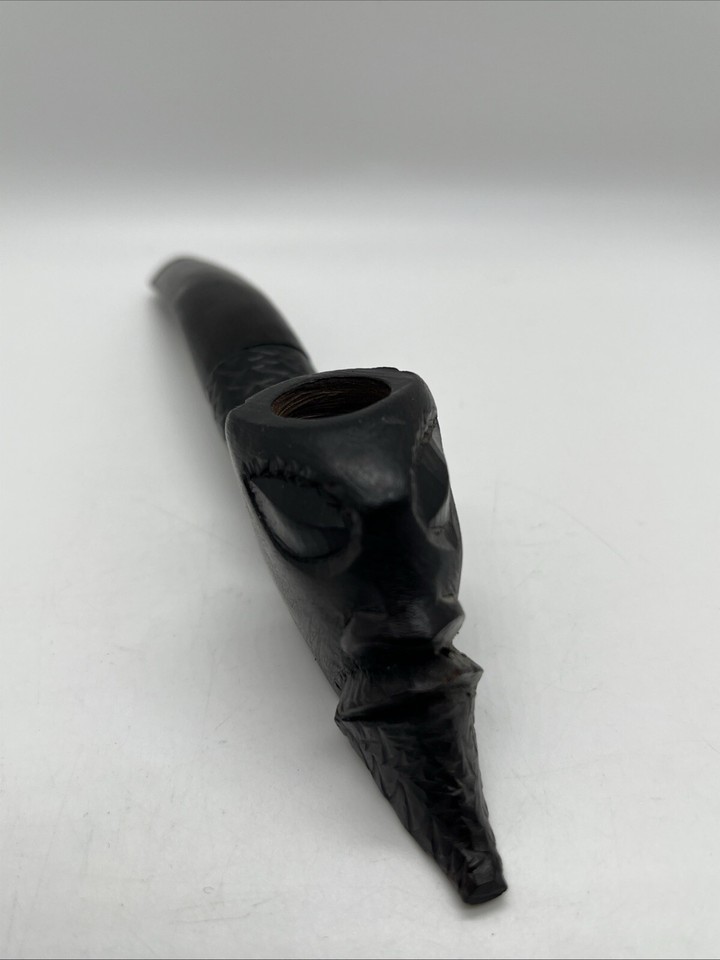 Wooden smoking pipe Bearded Face Hand carved Unique Style | eBay