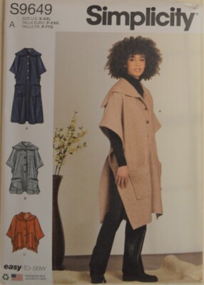 Simplicity - 9649 - Misses' Ponchos - 3 Lengths | eBay