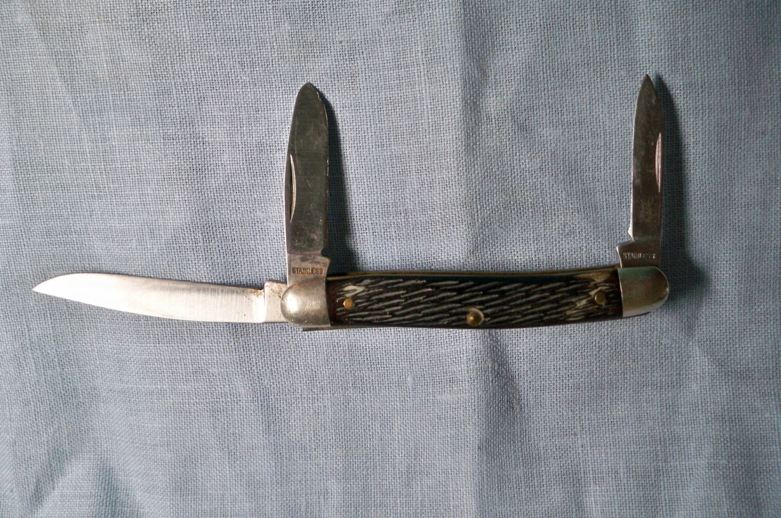 Schrade 855 USA Razor Blade 3 Blade Knife w/Razorblade on Master Blade ...