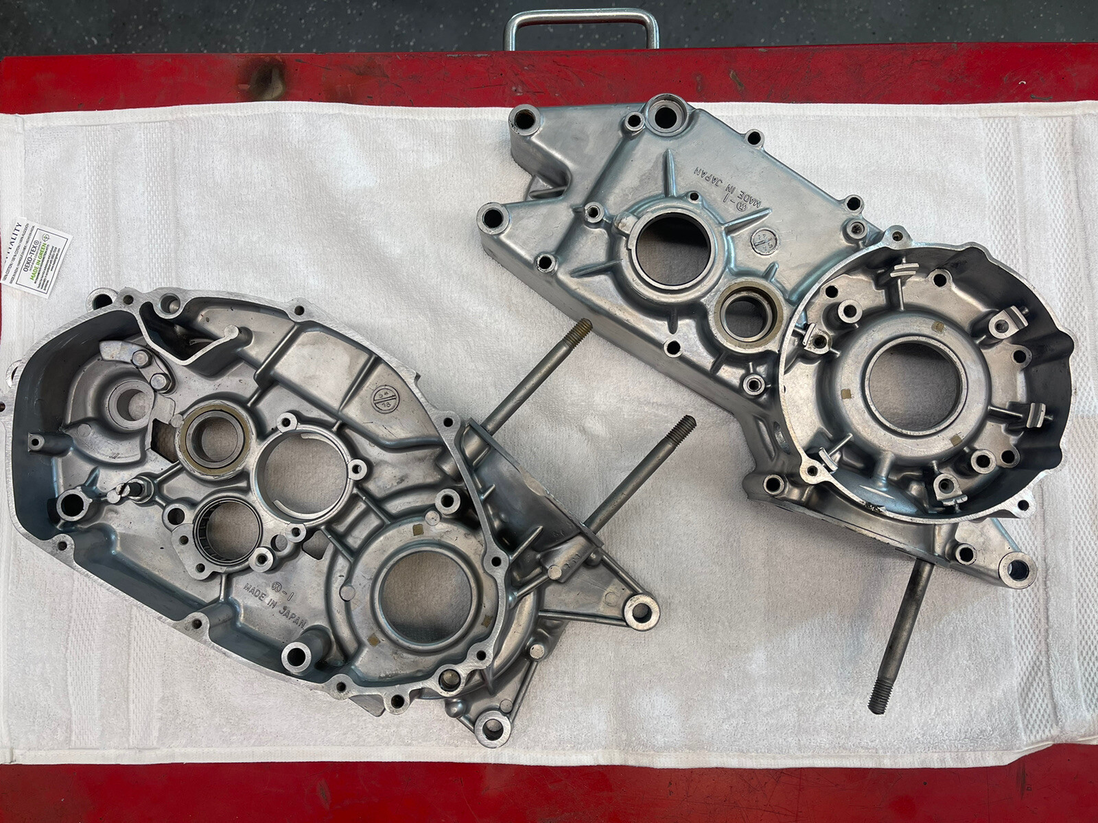 damaged Kawasaki KX400 1975 1976 Engine Crank Case 14001-072 K lot 1949 ...