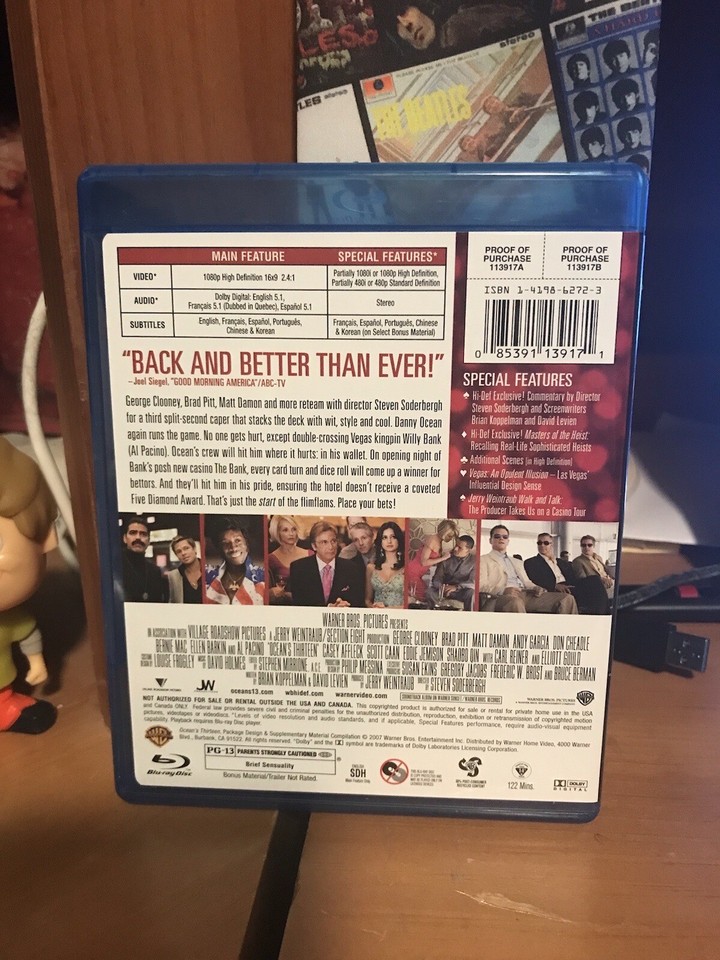 Ocean's Trilogy: Eleven, Twelve & Thirteen (Blu-ray) Box Set Mint! | eBay