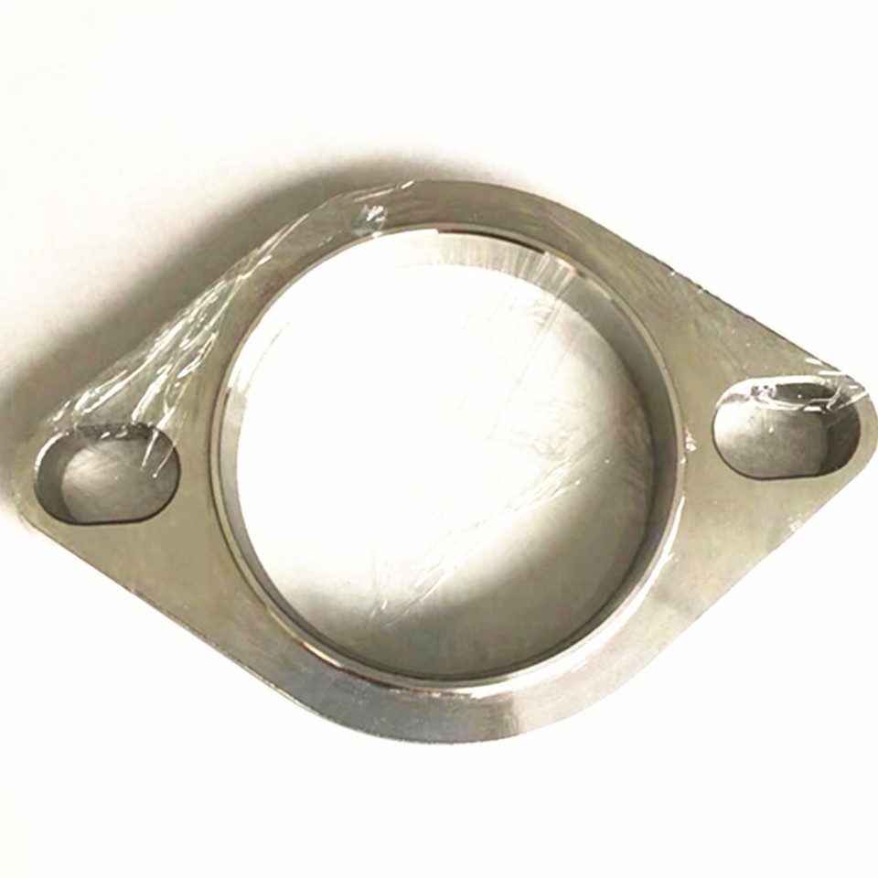 2" 2 INCH ID FLAT OVAL TWO BOLT EXHAUST FLANGE FITS 2" 2 INCH PIPE ...