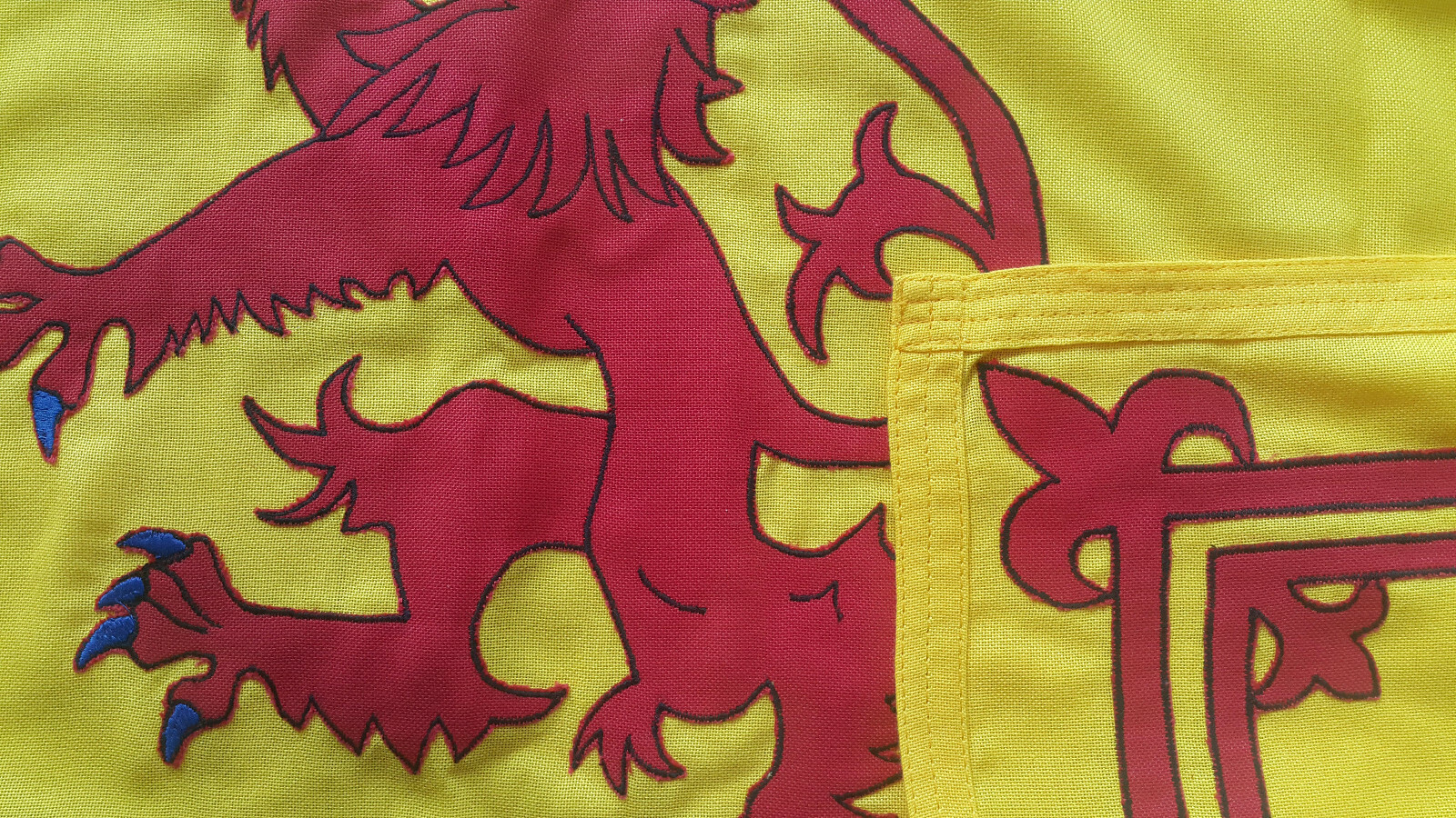 Royal Banner of Scotland Lion Rampant Scottish flag sewn stitched ...