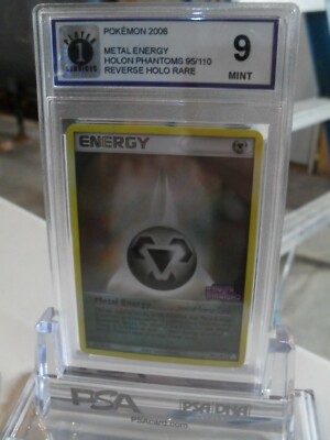 P1 Graded 9 Metal Energy 95/110 Ex Holon Phantoms Reverse Holo Rare ...
