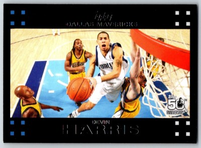 2007-08 TOPPS 2007-08 BLACK 50TH ANNIVERSARY DEVIN HARRIS DALLAS ...